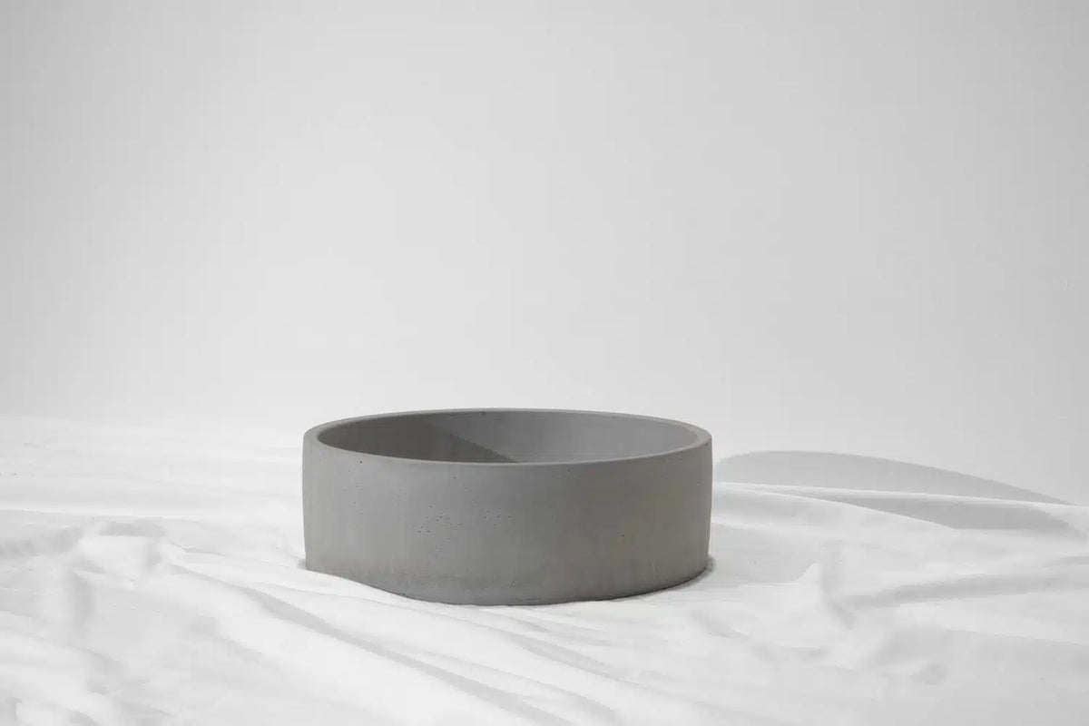 Mini Orb Concrete Basin - Ø 300x100mm, Ash – Eos Bathware