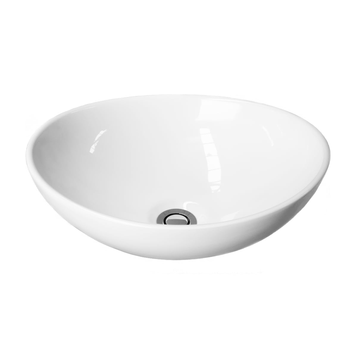 Arial - Gloss White Ceramic Basin 400x340x145mm – Eos Bathware
