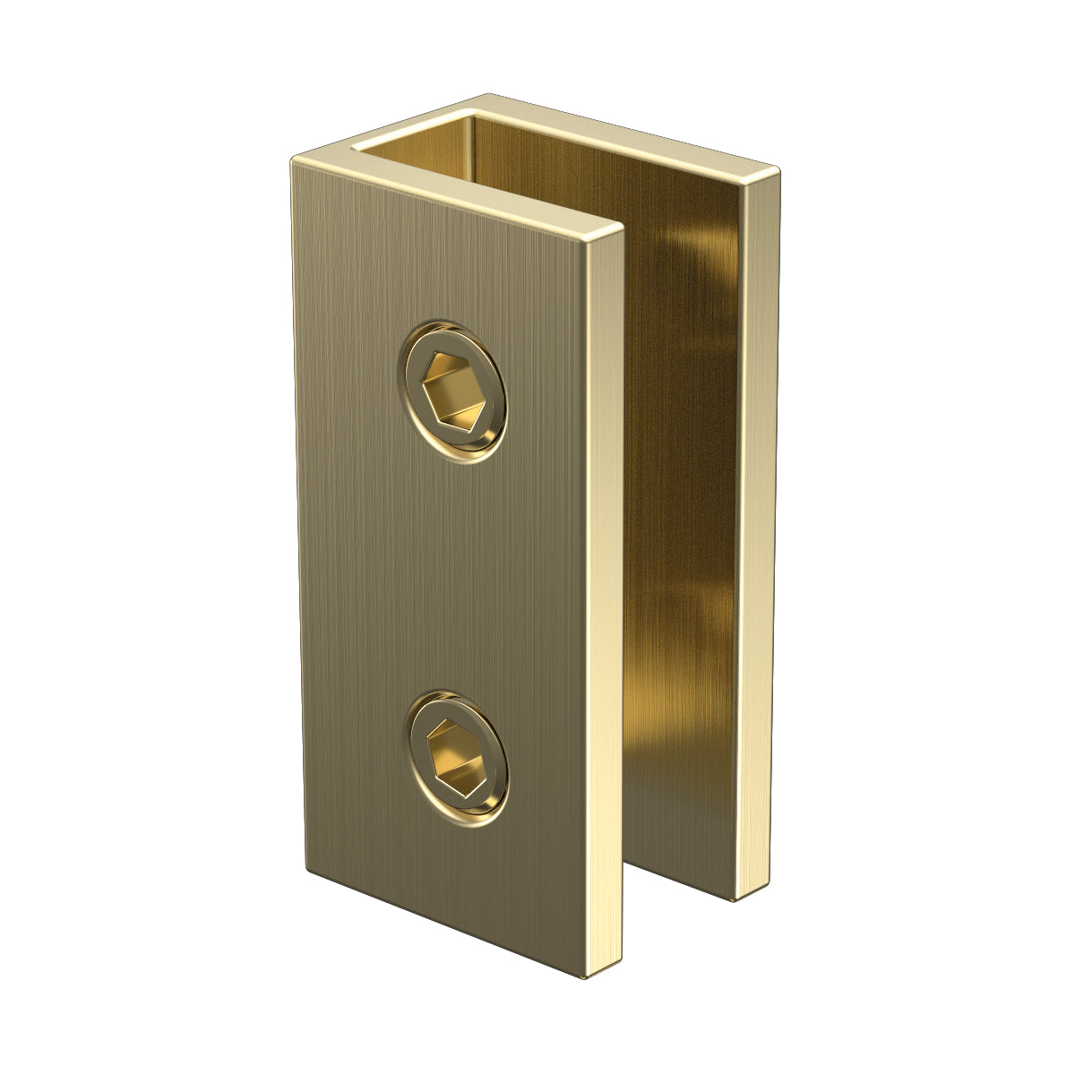 Purity - Brushed Brass Shower Glass Bracket – Eos Bathware