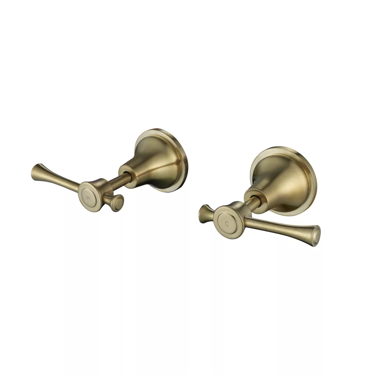 Montpellier - Brushed Brass Wall Top Assemblies – Eos Bathware