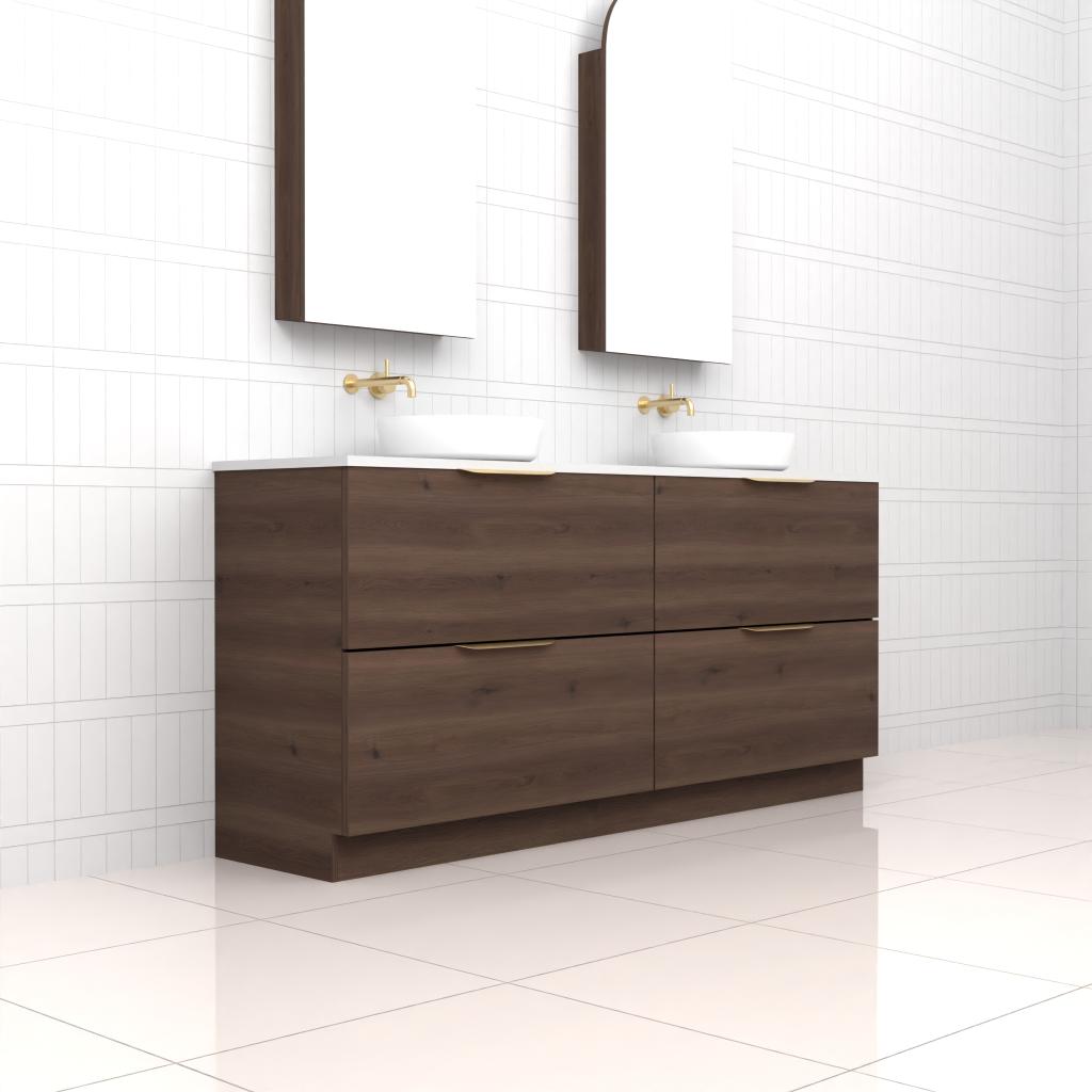 Celeste Duo - 1800mm Chestnut Freestanding Vanity – Eos Bathware