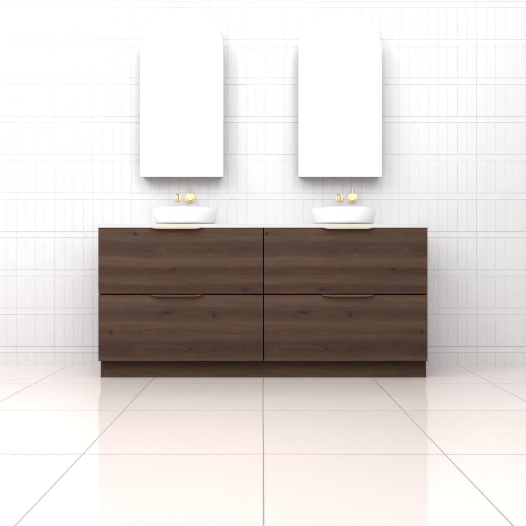 Celeste Duo - 1800mm Chestnut Freestanding Vanity – Eos Bathware