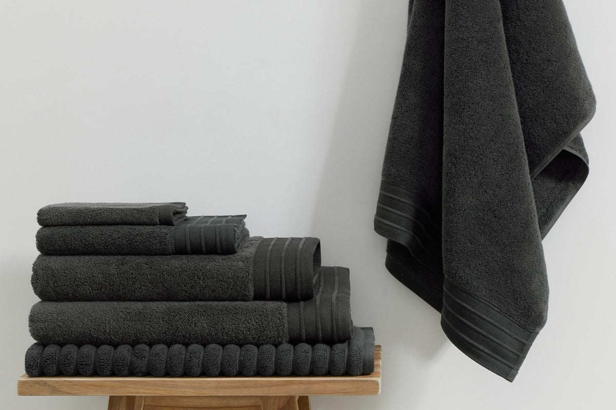 Pure Cotton Bath Sheet - Luxe, Charcoal – Eos Bathware