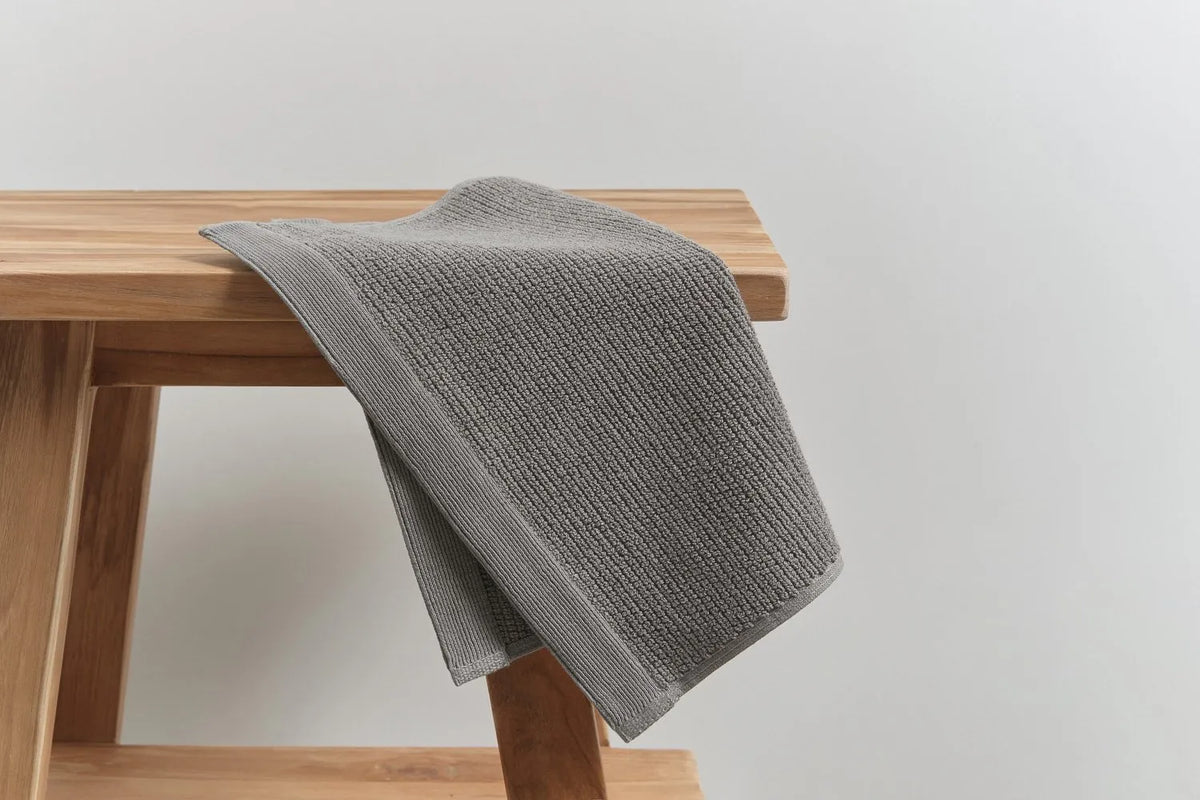 Rib Pure Cotton Face Washer in Grey – Eos Bathware