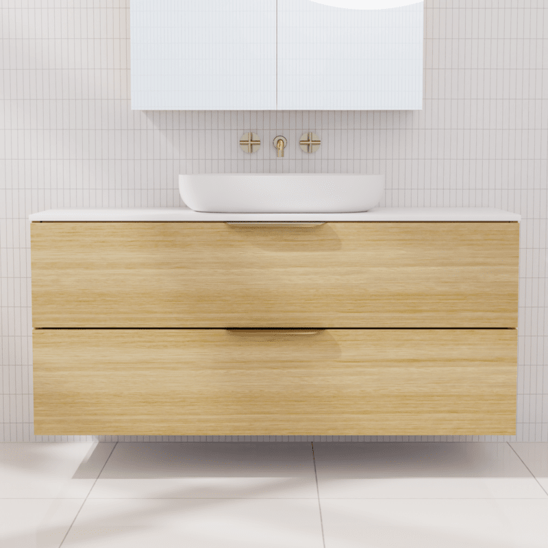 Odesa - 1200mm Light Oak Wall Hung Vanity – Eos Bathware