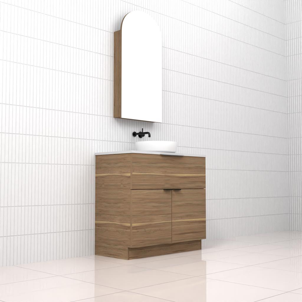 Marlee - 900mm Tuscan Oak Freestanding Vanity – Eos Bathware